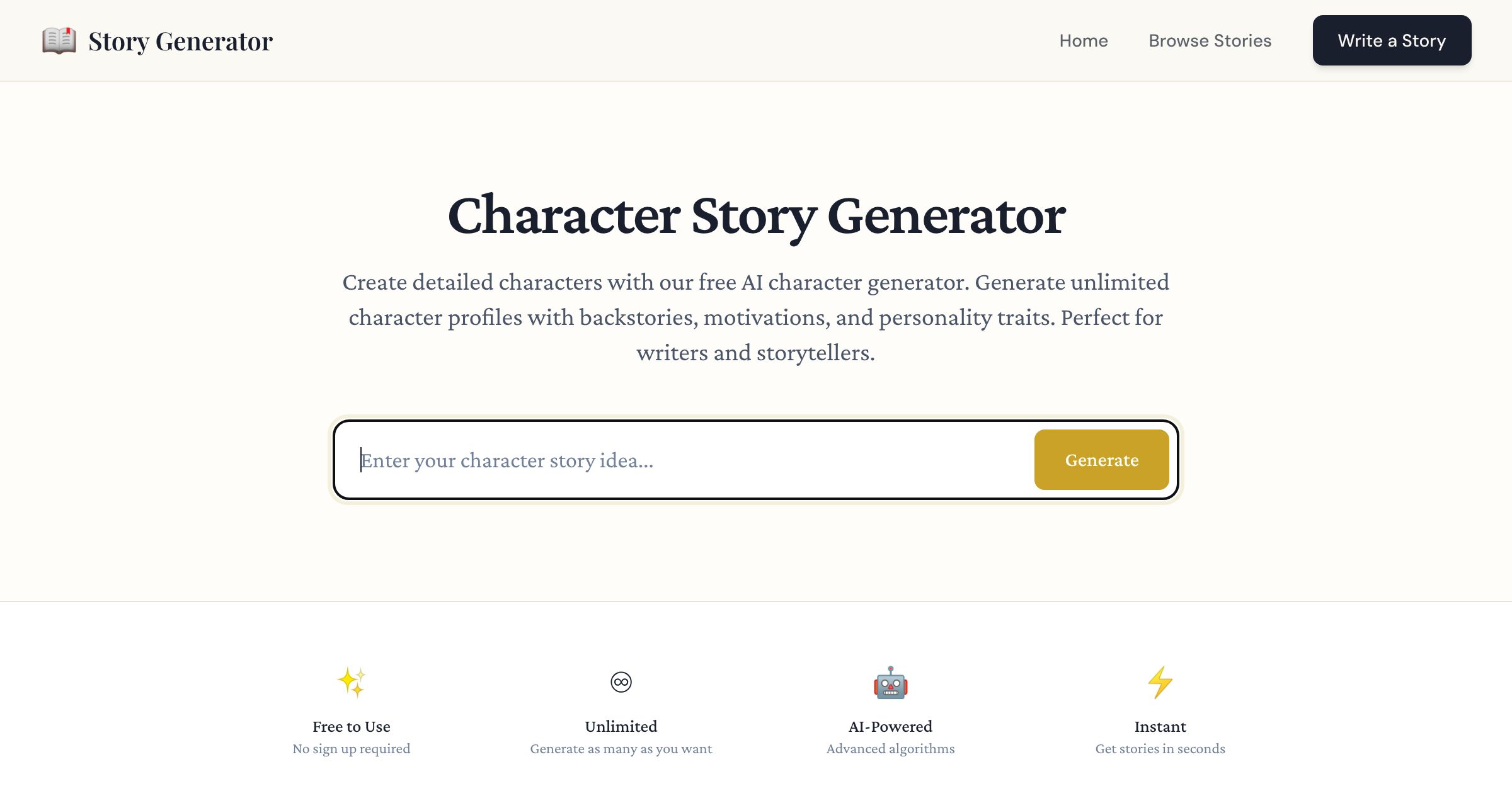 Character Story Generator - Free AI Character Stories ...