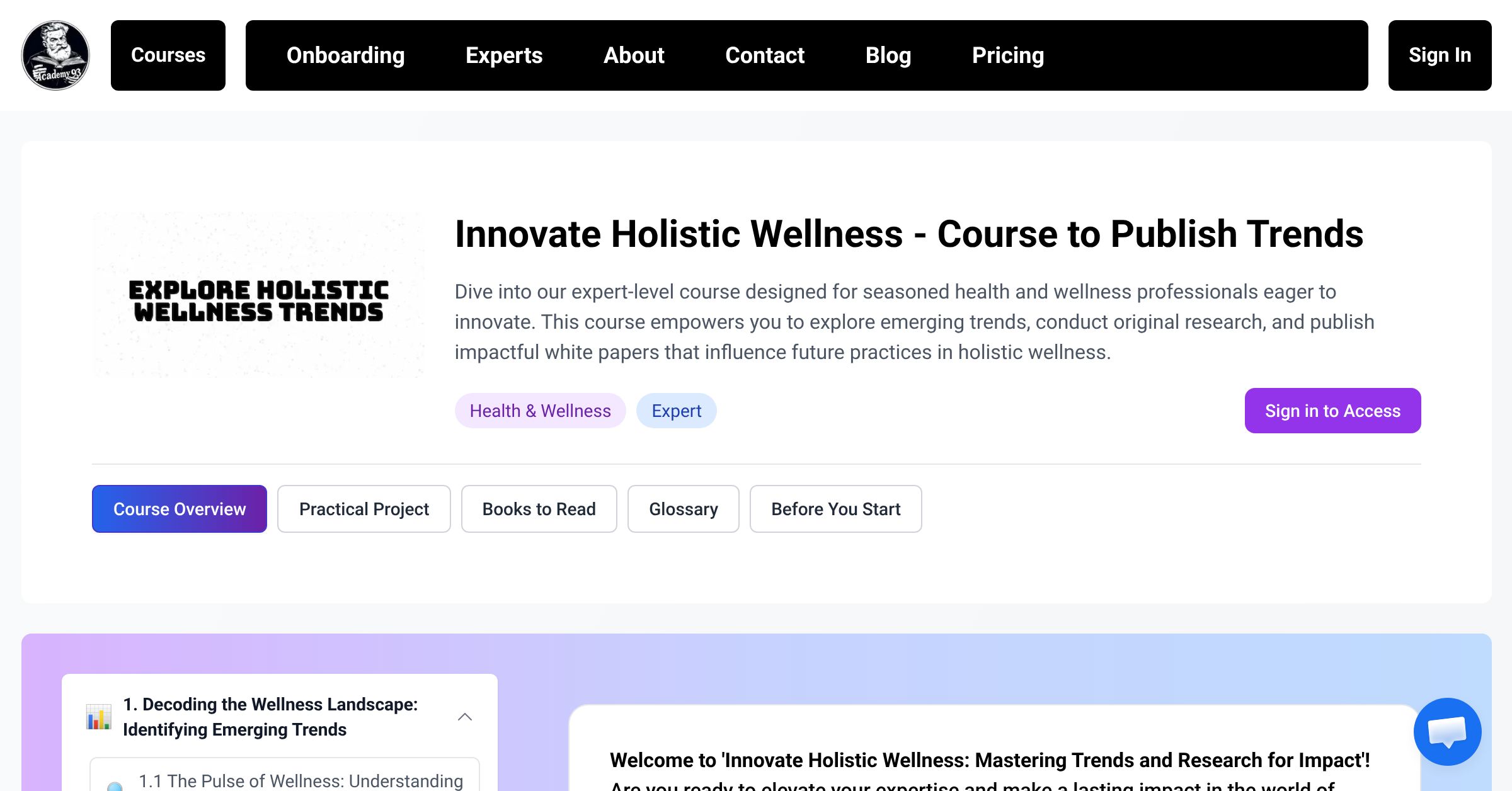 Course Overview | Innovate Holistic Wellness - Course to Publish Trends ...