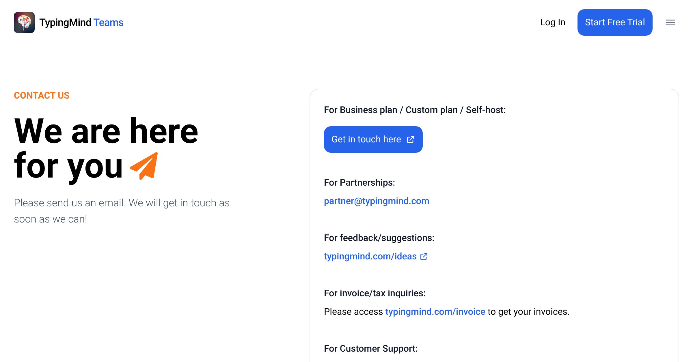 TypingMind Custom - Contact