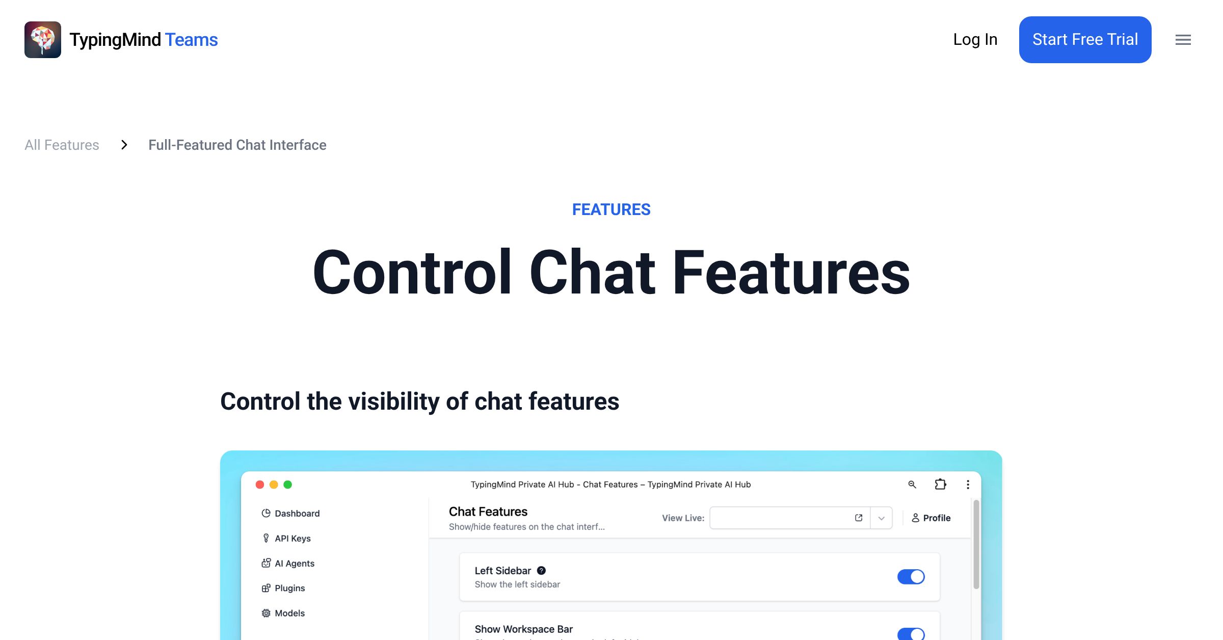 TypingMind Custom - Control Chat Features