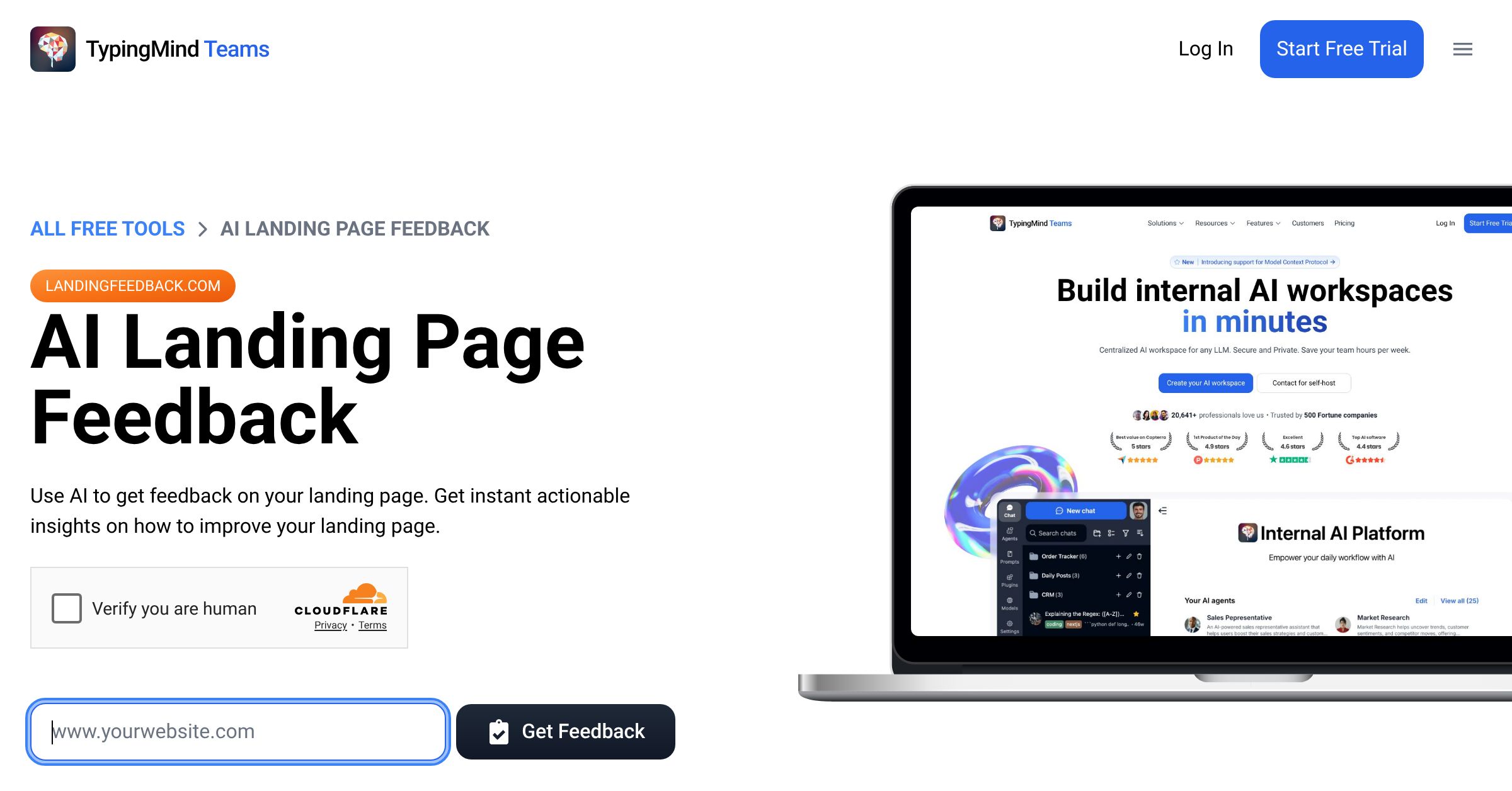 AI Landing Page Feedback