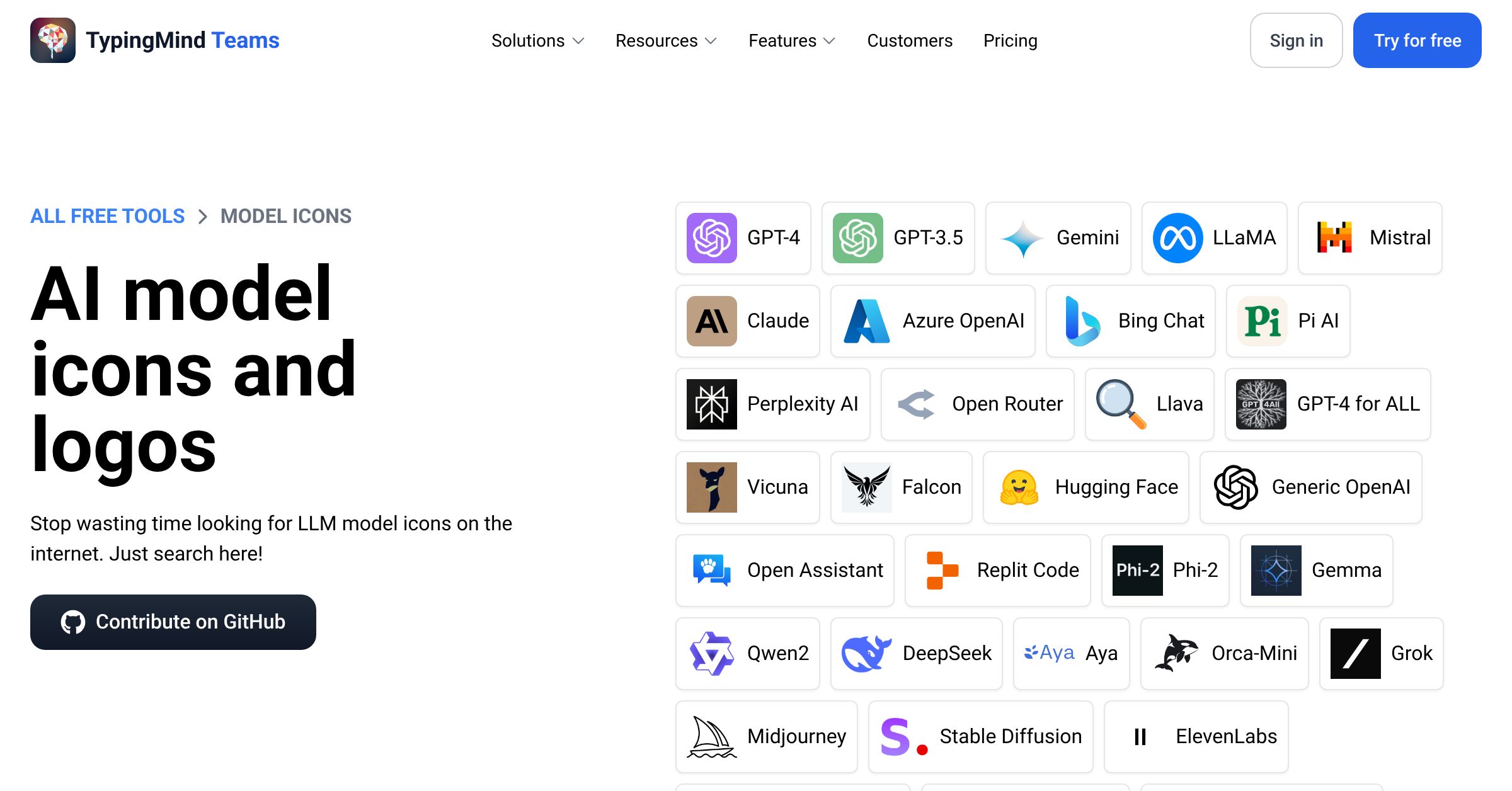 AI Model Icons
