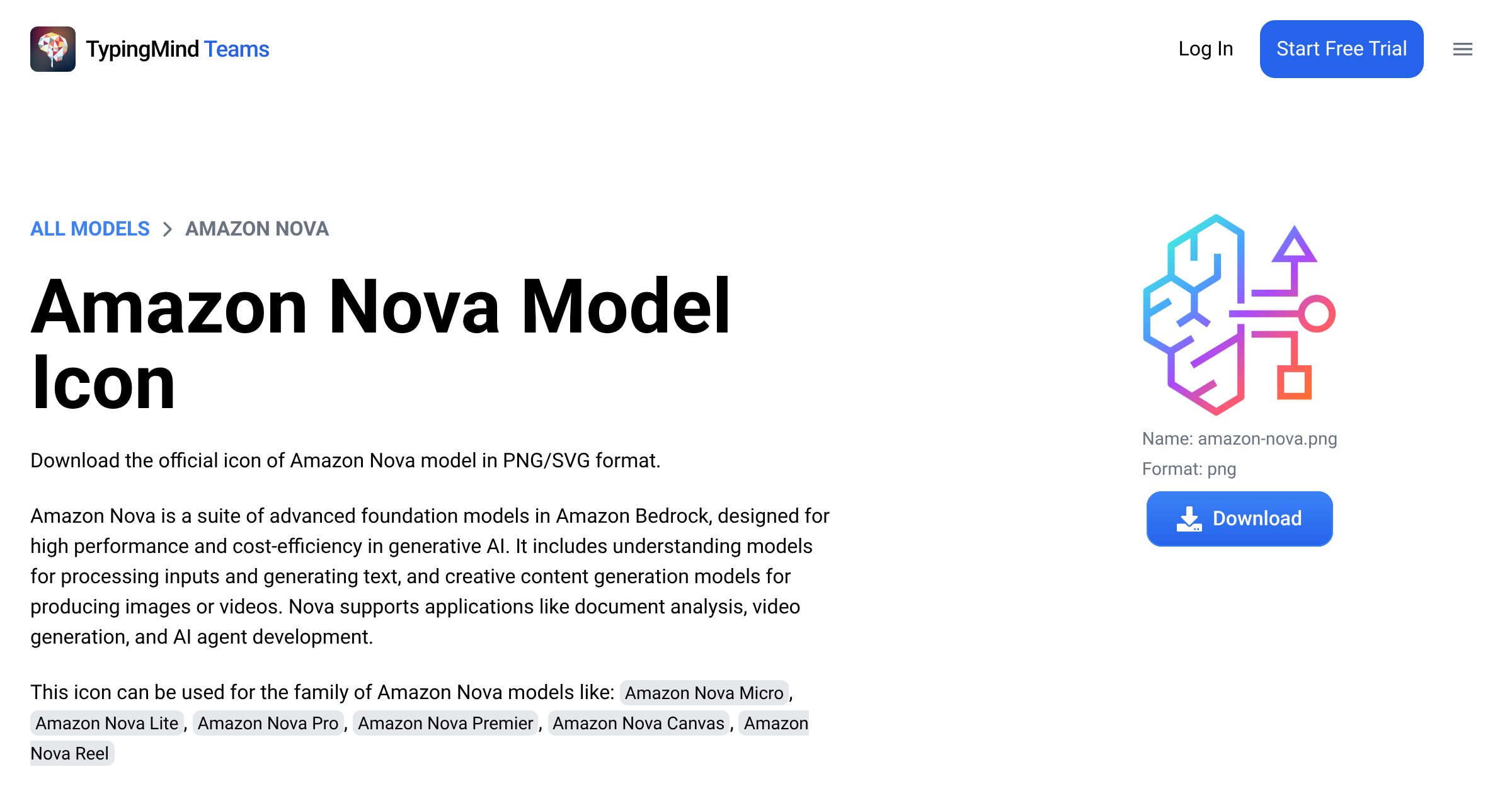 Amazon Nova Model Icons