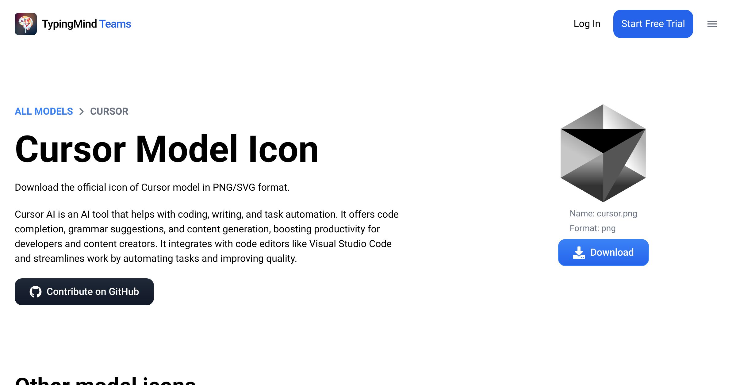 Cursor Model Icons