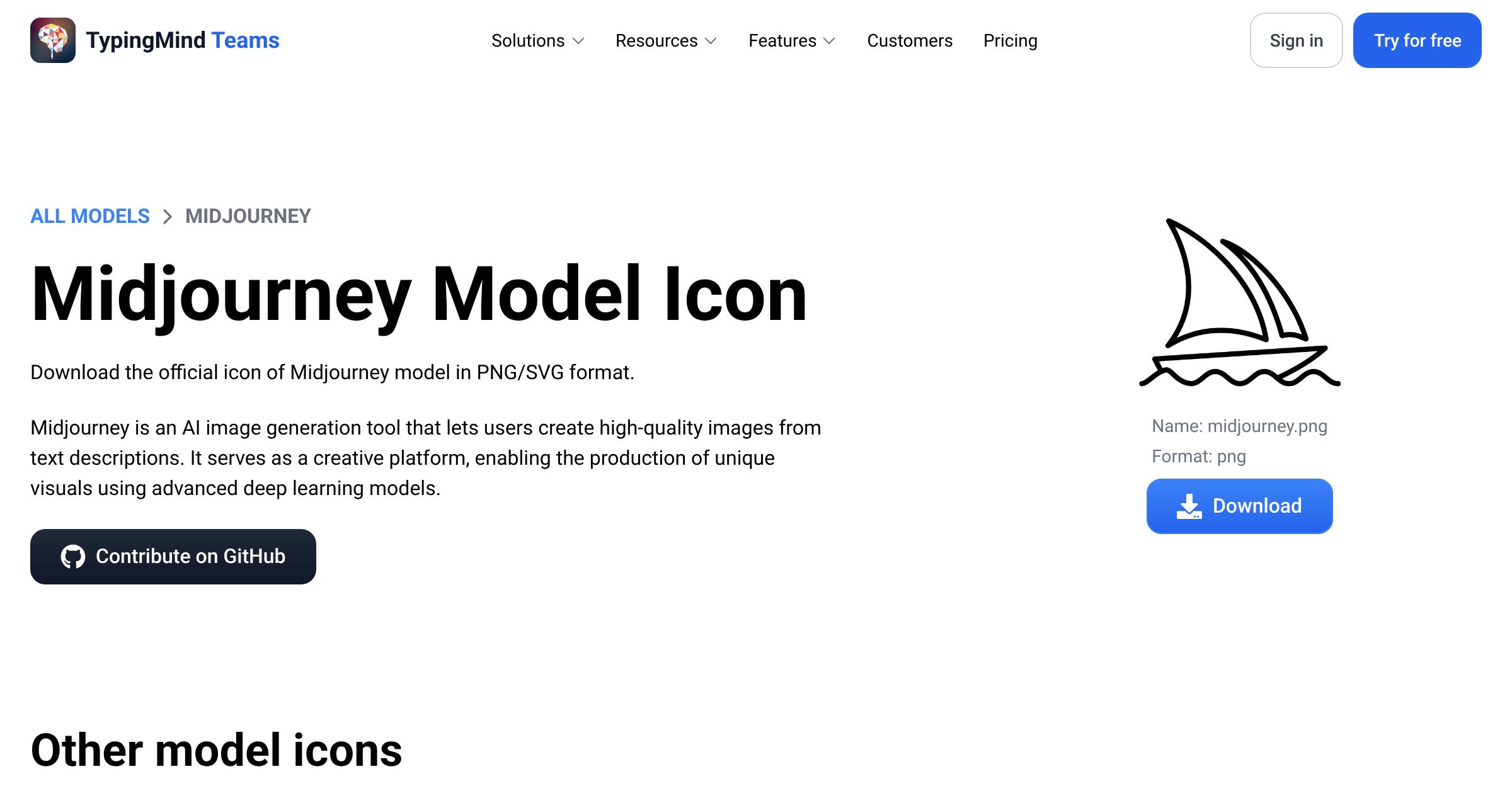 Midjourney Model Icons