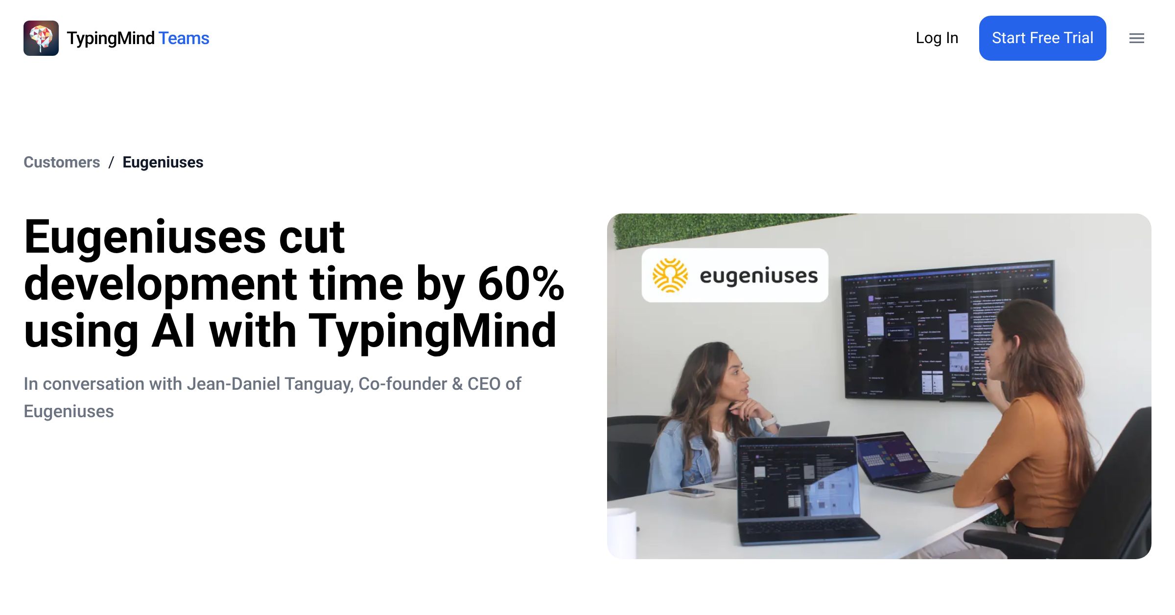Case Study: Eugeniuses improves their coding efficiency by 90% using AI with TypingMind
