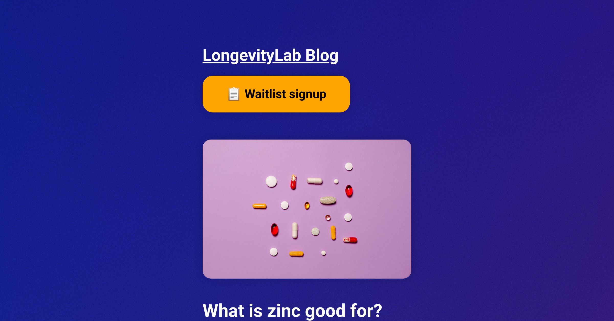 What is zinc good for? — LongevityLab Blog