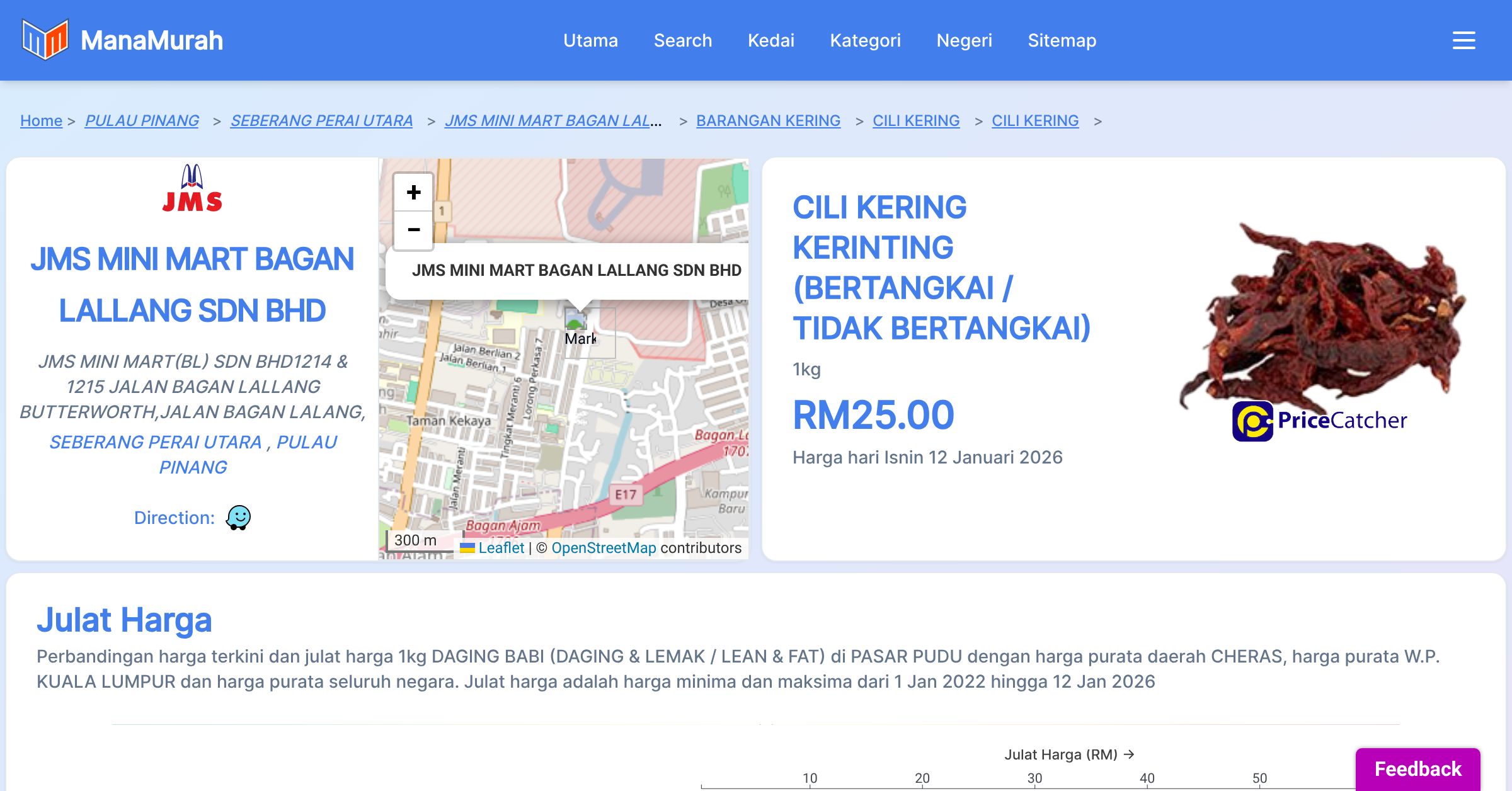 RM23.99/1kg DAGING BABI (DAGING & LEMAK / LEAN & FAT) di PASAR