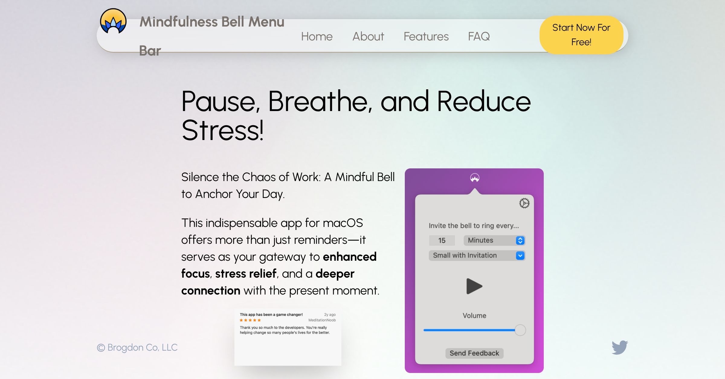 Mindfulness Bell Menu Bar - Home