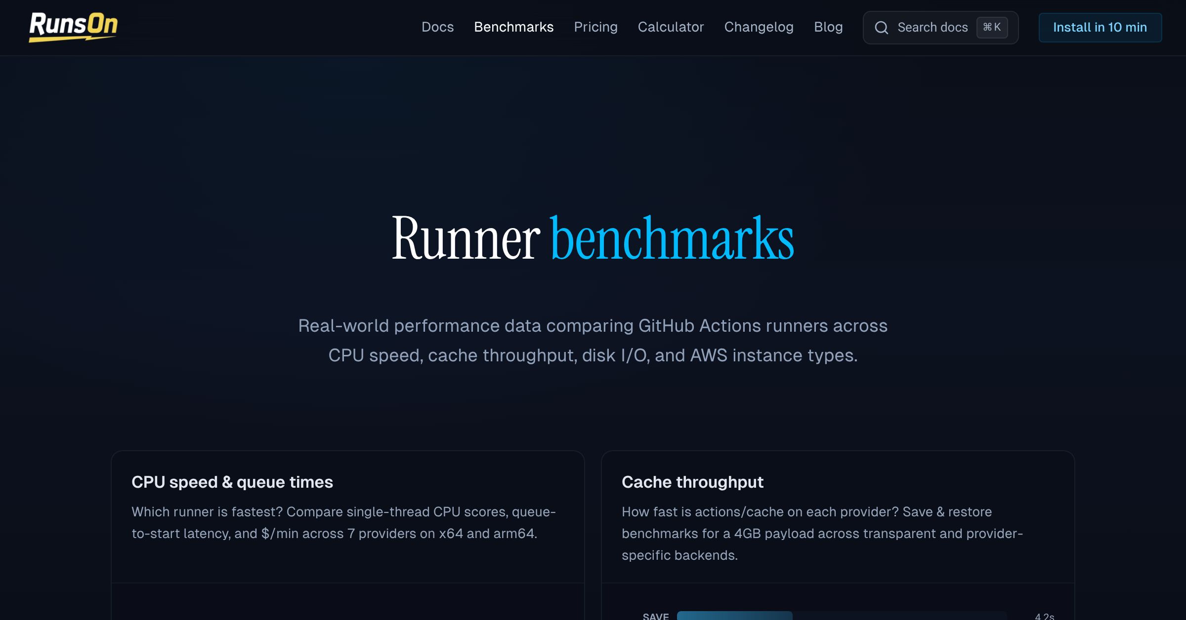 GitHub Actions Runner Benchmarks 2026 - RunsOn