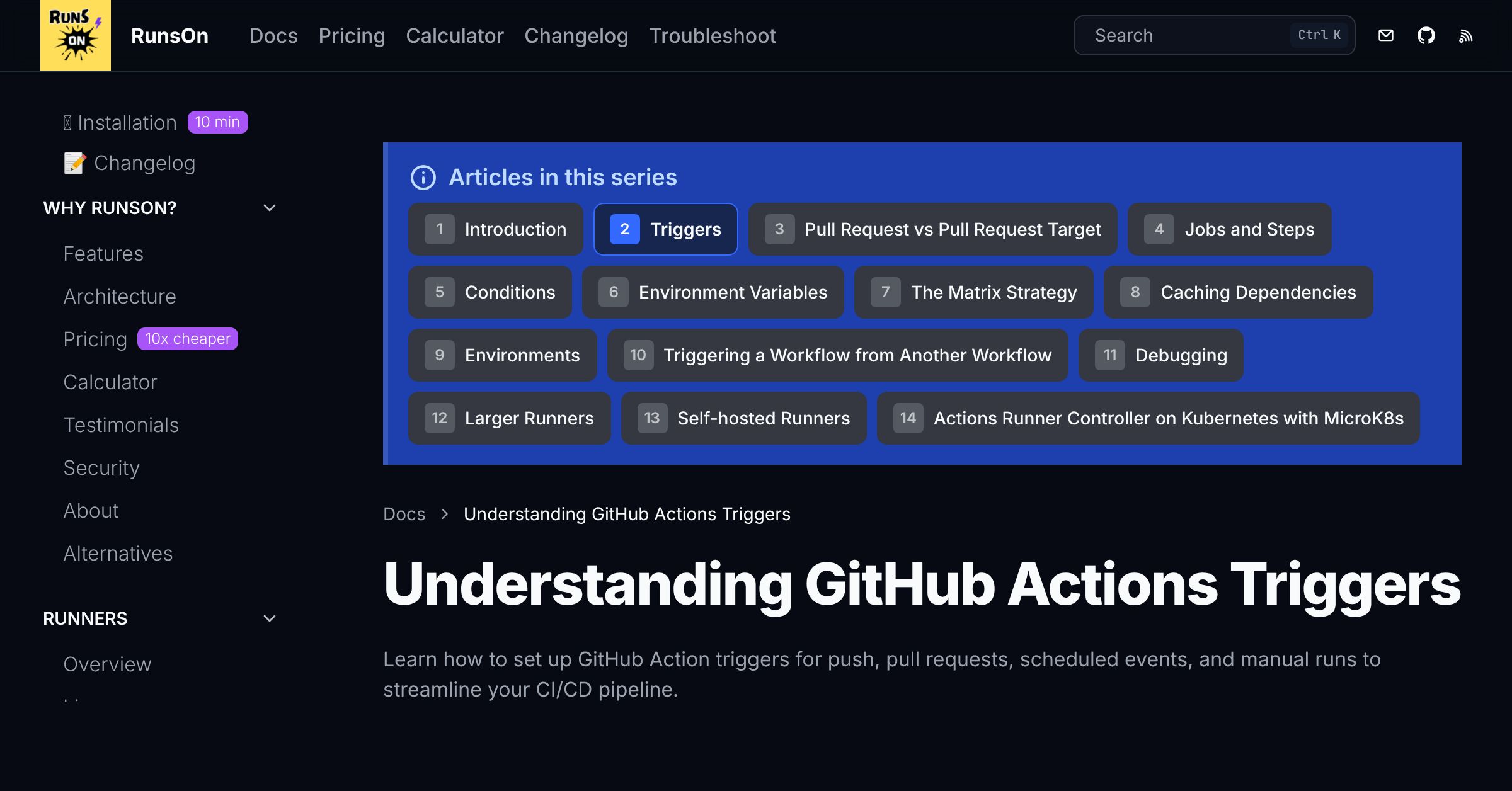 Understanding GitHub Actions Triggers - RunsOn