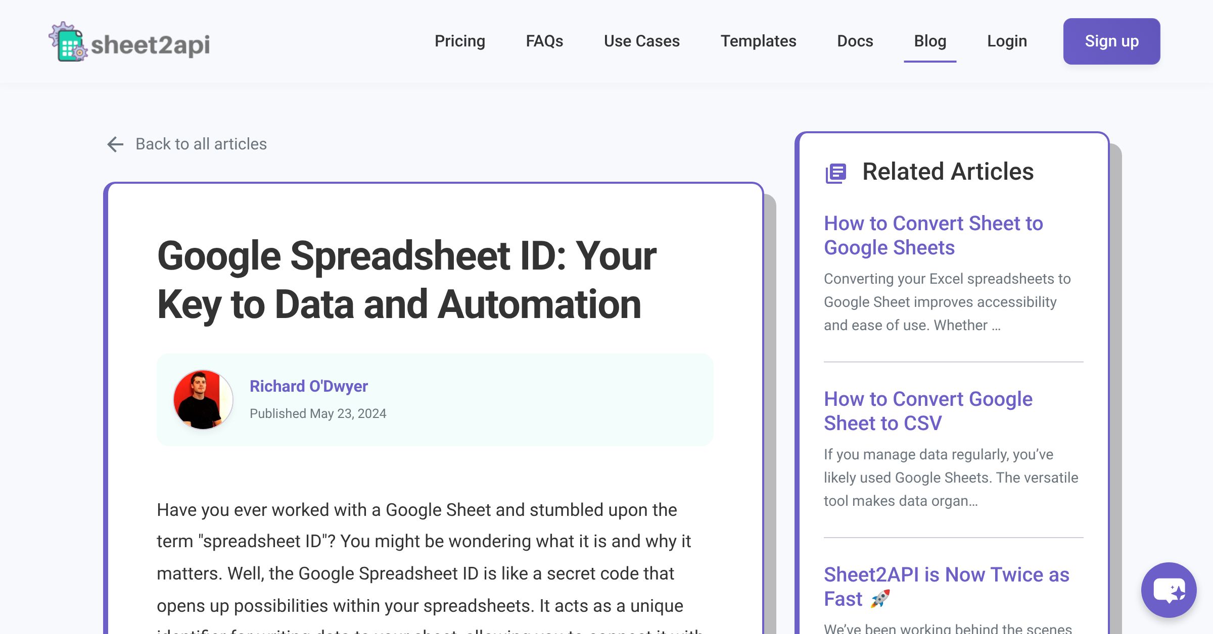 Google Spreadsheet ID: Your Key to Data and Automation | sheet2api