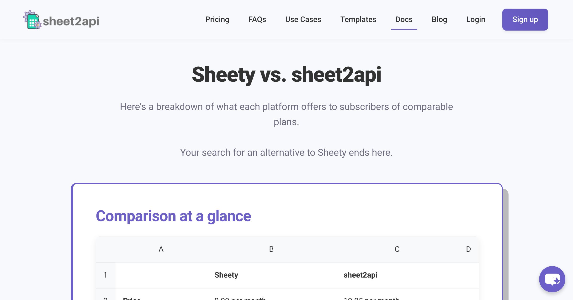 sheet2api vs. Sheety: A Spreadsheet to API Service Comparison | sheet2api