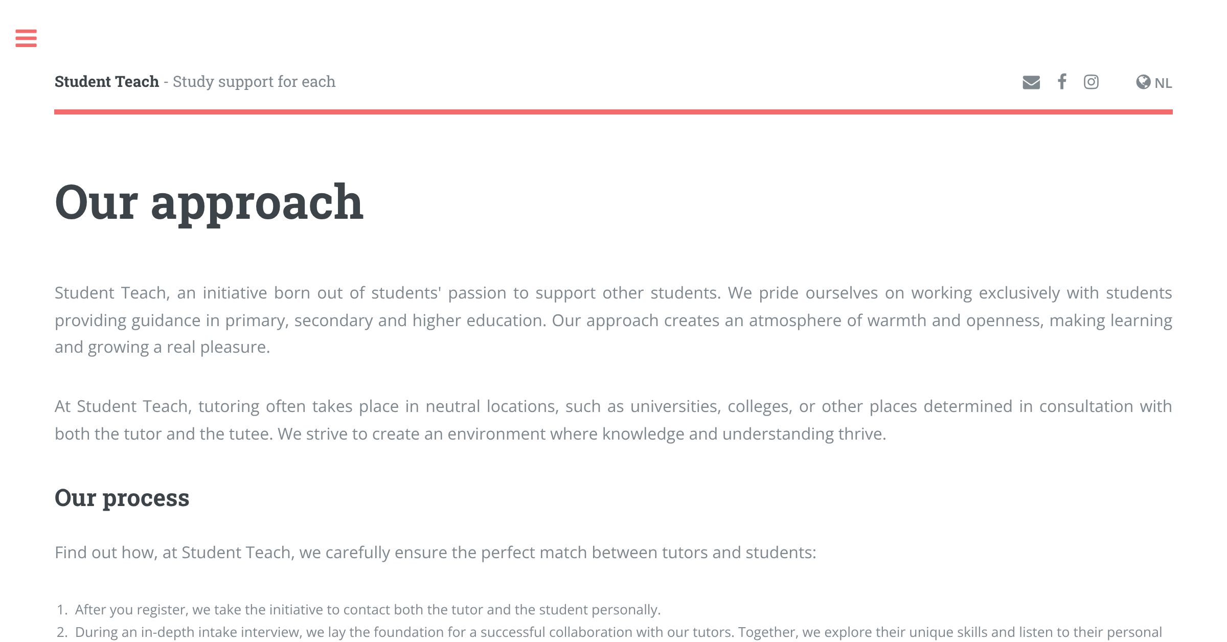 Our approach and process for tutoring | Student Teach