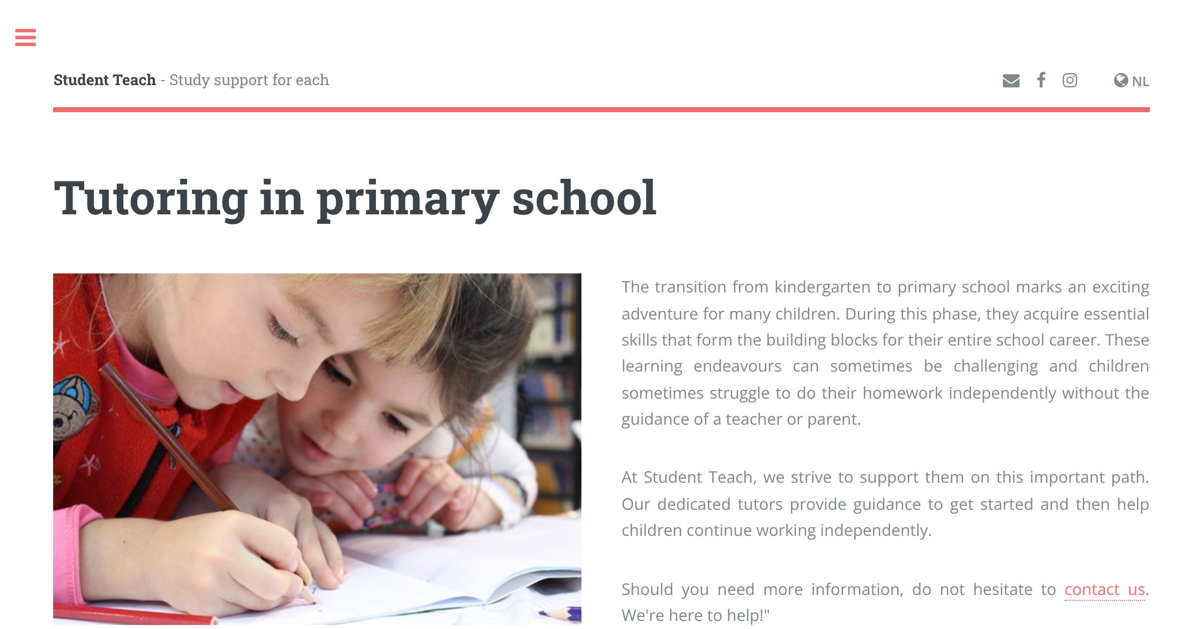 Primary school tutoring | Student Teach
